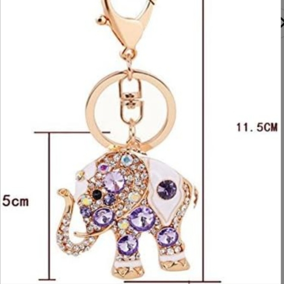 Accessories | Bejeweled Luxury Lucky Elephant Opal Rhinestone Keychain ...